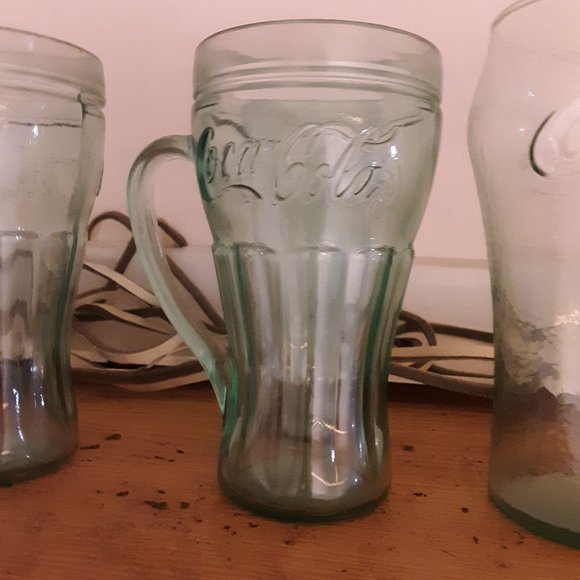 Coca Cola | Dining | Coca Cola Coke Vintage Green Glass Mug Libby Mason ...